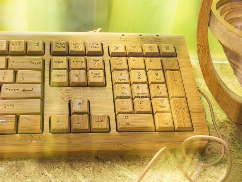 Computer Keyboard Made of Bamboo Stock Photo - Image of culture, nature ...