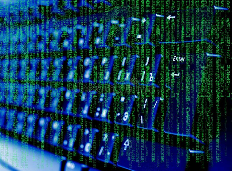 Computer Keyboard and Coding Stock Photo - Image of data, framework ...