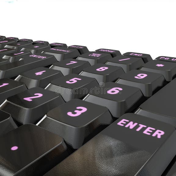 Computer keyboard stock illustration. Illustration of render - 200386191