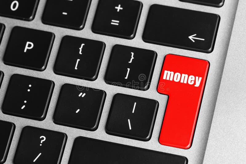 Money button. stock image. Image of equipment, notebook - 3218087