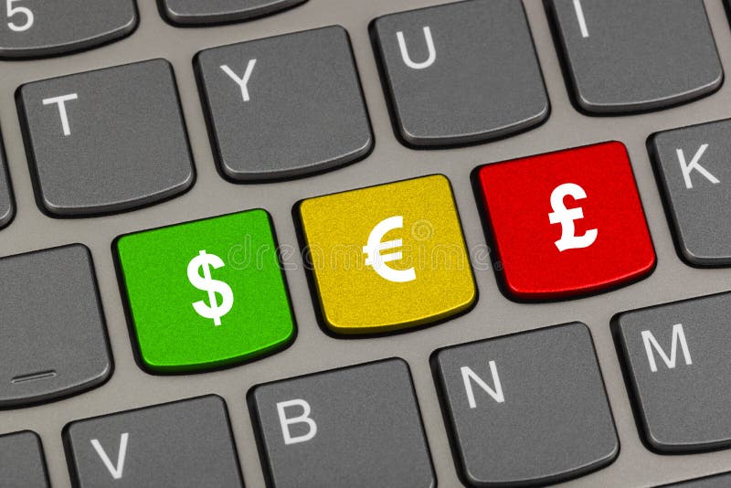 Computer Keyboard with Money Keys Stock Photo - Image of market ...