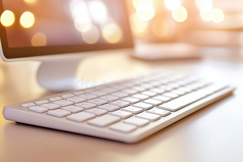 Computer Keyboard Monitor Placed Desk Ready Use Stock Photos - Free ...