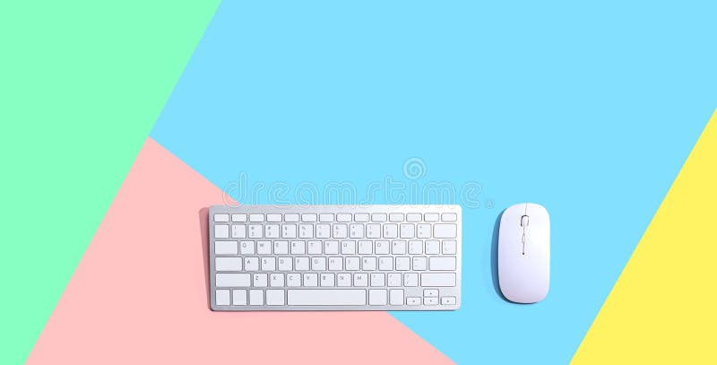 Computer Keyboard and Mouse Stock Image - Image of marketing, color ...