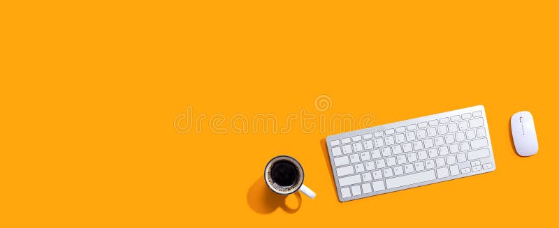 Computer Keyboard and Mouse from Above Stock Image - Image of shopping ...
