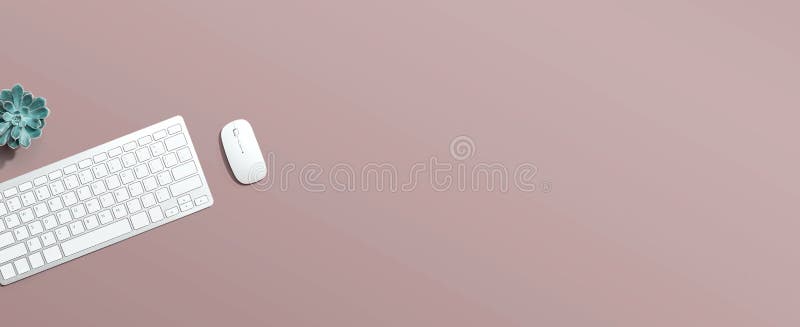 Computer Keyboard and Mouse from Above Stock Photo - Image of account ...