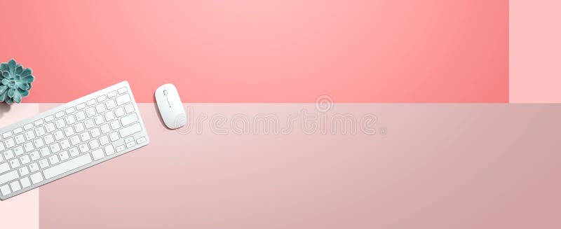 Computer Keyboard and Mouse from Above Stock Image - Image of desk ...