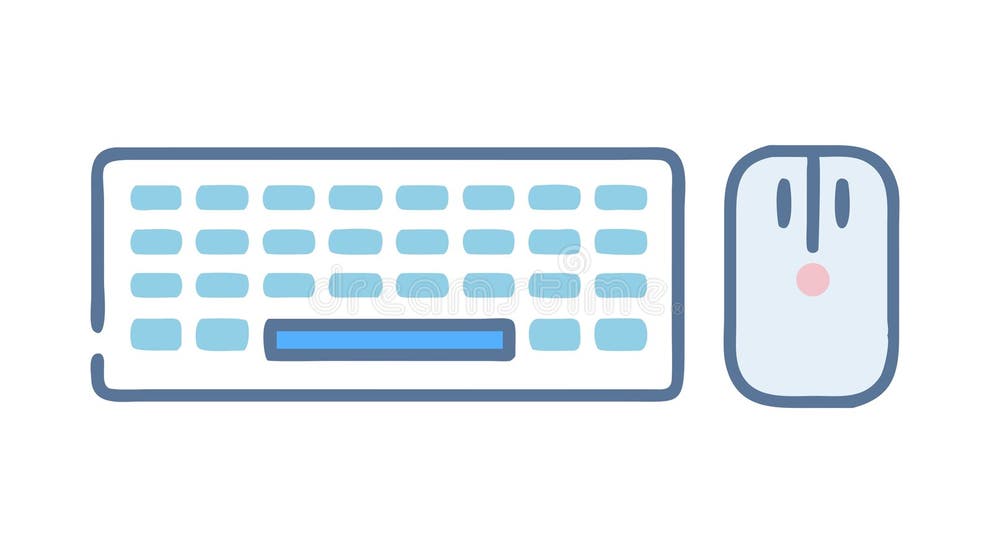 Computer Keyboard Mouse Icon for Office, Vector Design Generative AI ...