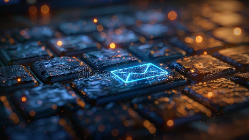 Illuminated Email Icon Computer Keyboard Stock Photos - Free & Royalty ...