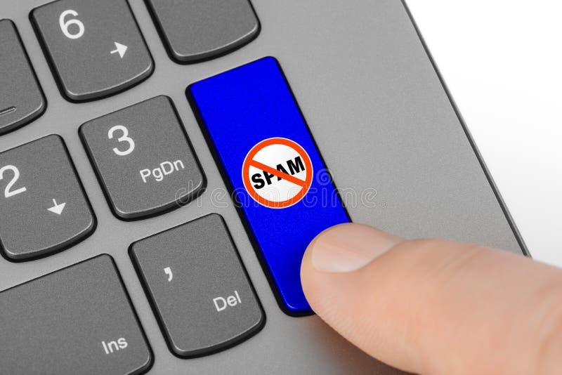 Computer spam stock image. Image of safe, button, computer - 1680033