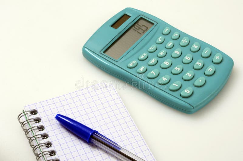 Computer Keyboard, Notebook, and Calculator Stock Photo - Image of ...