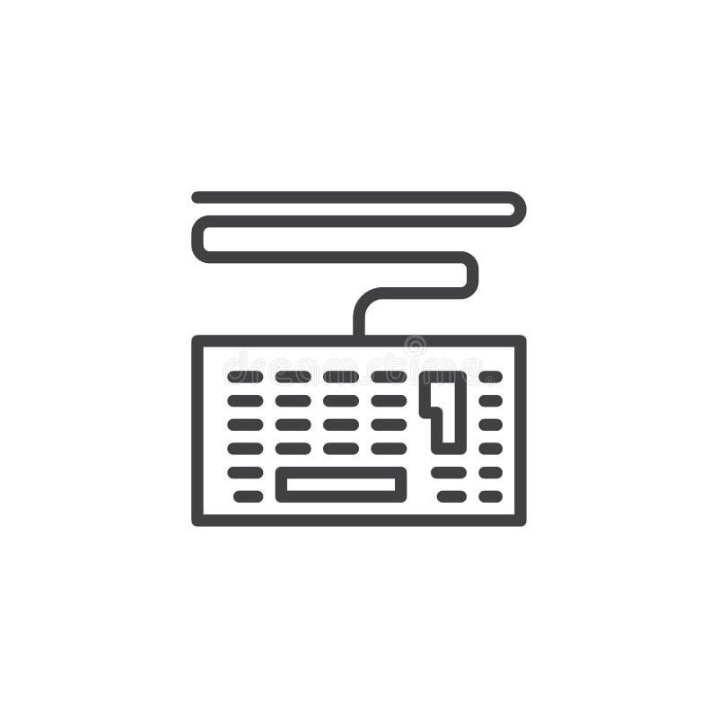 Keyboard outline icon stock vector. Illustration of design - 129839682