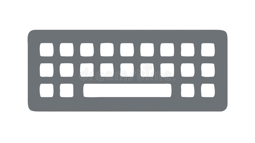 Computer Keyboard Outline Icon, Typing and Data Input, Vector Design Generative AI Stock Vector ...