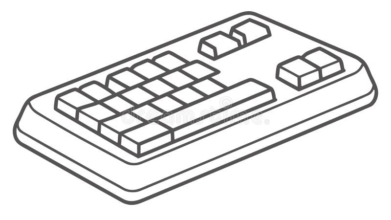 Computer Keyboard Outline Stock Illustrations – 17,913 Computer ...