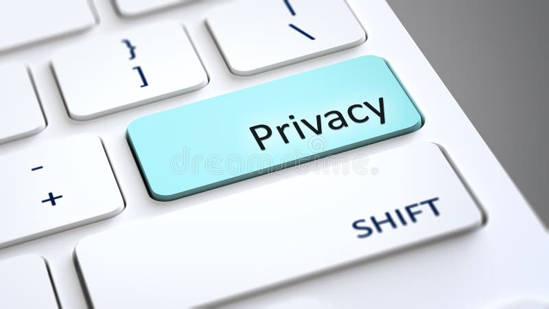 Computer keyboard privacy stock illustration. Illustration of message ...