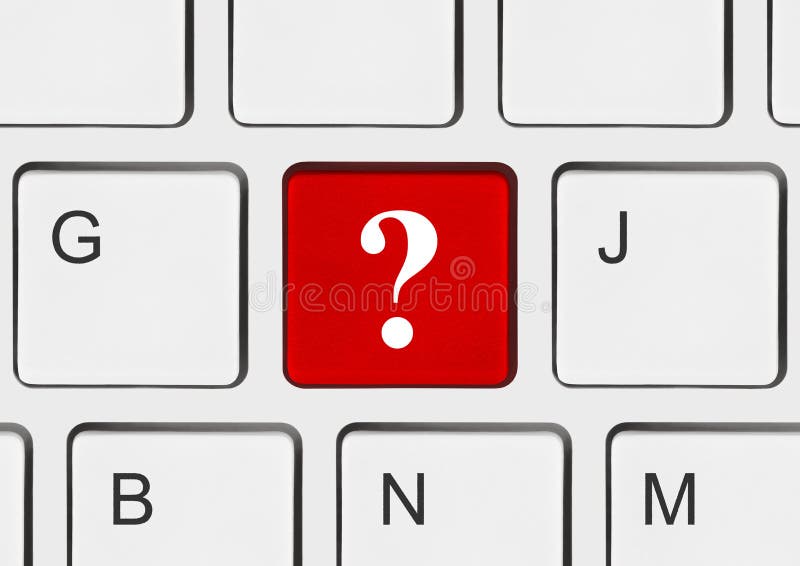 Keyboard With Question Mark Stock Photo - Image of confusion, backgroun ...