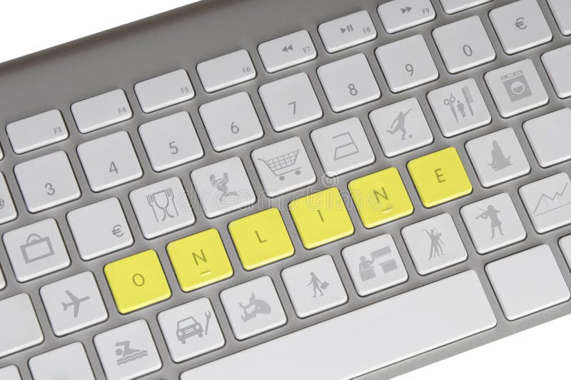 Computer Keyboard with Sales Keys Stock Image - Image of business ...
