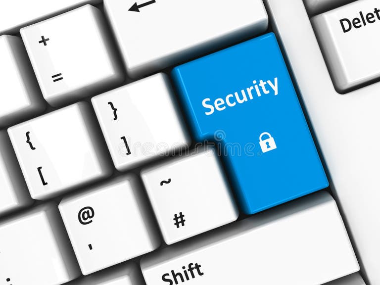 Computer keyboard security stock illustration. Illustration of office ...