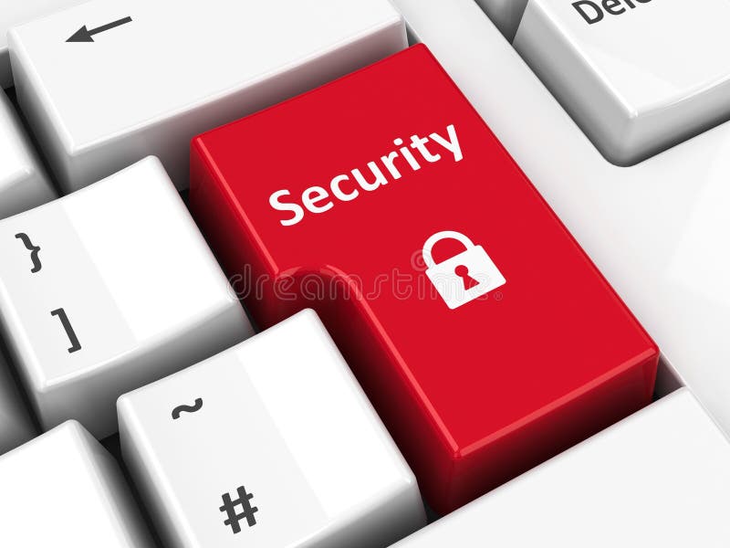 Keyboard security key stock illustration. Illustration of abstract ...