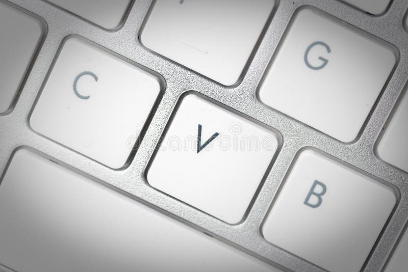 Computer Keyboard - Silver Keyboard of a Laptop with Button V Isolated ...
