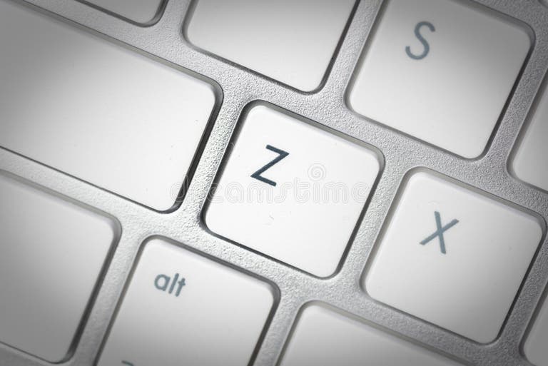 Computer Keyboard - Silver Keyboard of a Laptop with Button Z Isolated ...