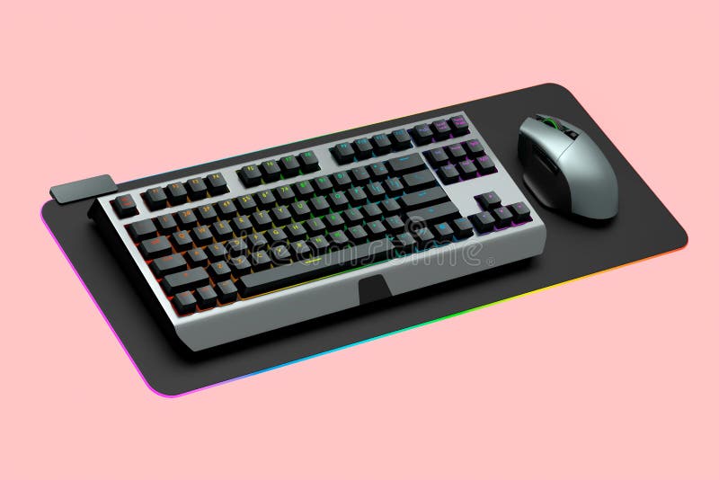 Silver Mouse Illustration stock vector. Illustration of photorealistic ...