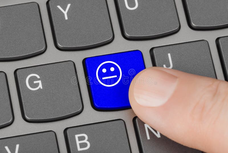 Computer Keyboard with Smile Key Stock Image - Image of humour ...