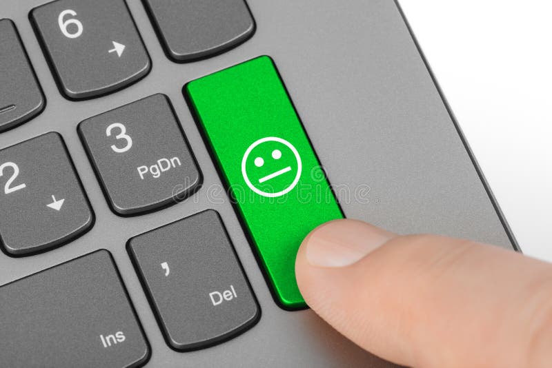 Computer Keyboard with Smile Key Stock Image - Image of icon, emoticon ...