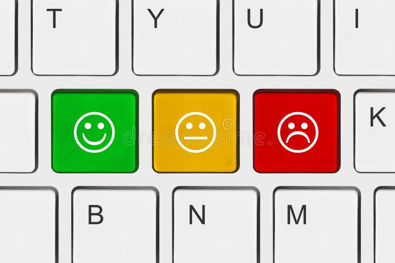 Computer Keyboard with Smile Keys Stock Illustration - Illustration of ...