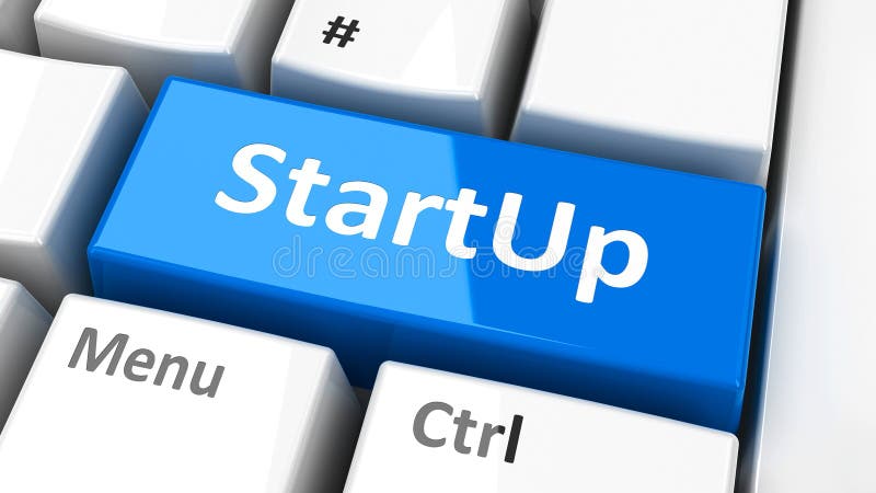 Computer keyboard startup stock illustration. Illustration of keyboard ...