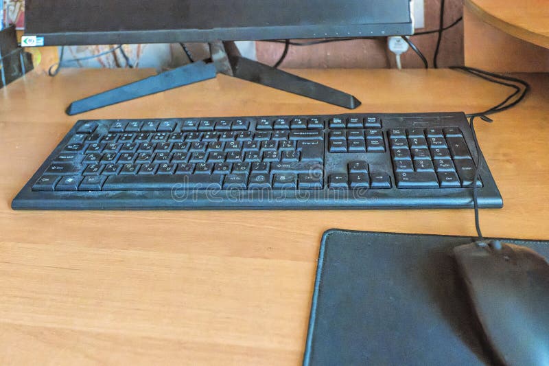 Computer Keyboard on the Table Stock Image - Image of communication ...