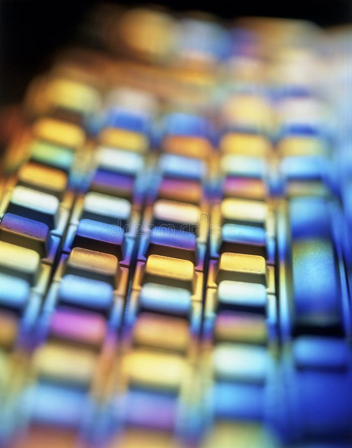 Computer Keyboard Technology Rainbow Stock Image - Image of background ...