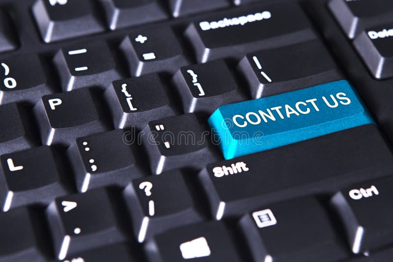 Computer Keyboard with Text of Contact Us Stock Photo - Image of email ...