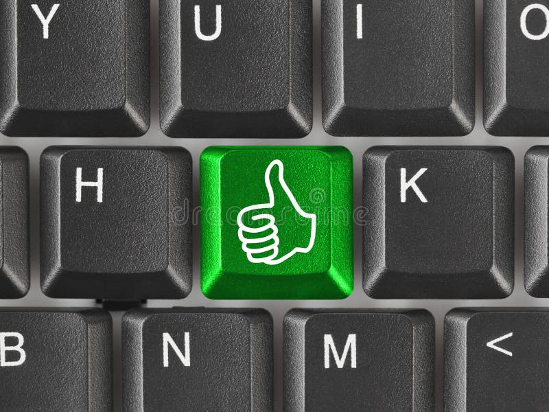 Computer Keyboard with Thumb Key Stock Photo - Image of concepts ...