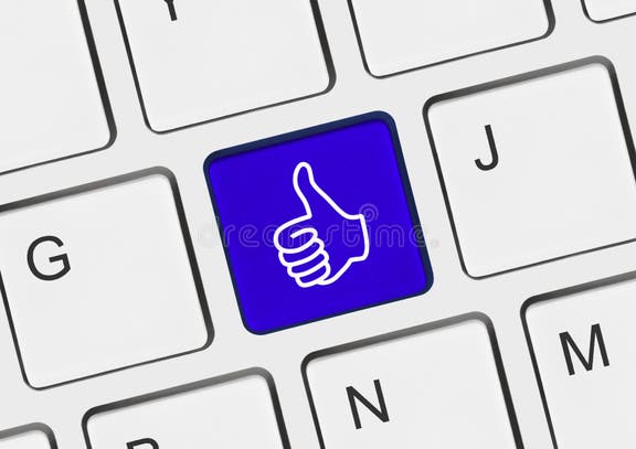 Computer Keyboard with Thumb Key Stock Image - Image of expressing ...