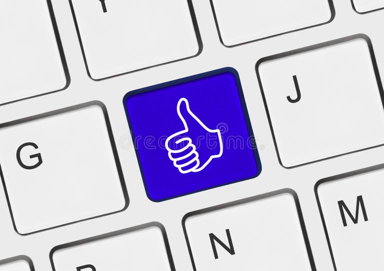 Computer Keyboard with Thumb Key Stock Image - Image of expressing ...