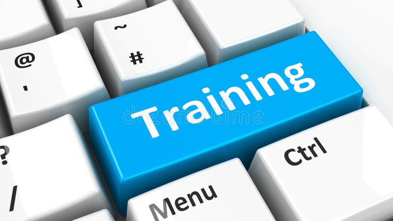Computer keyboard training stock illustration. Illustration of ...
