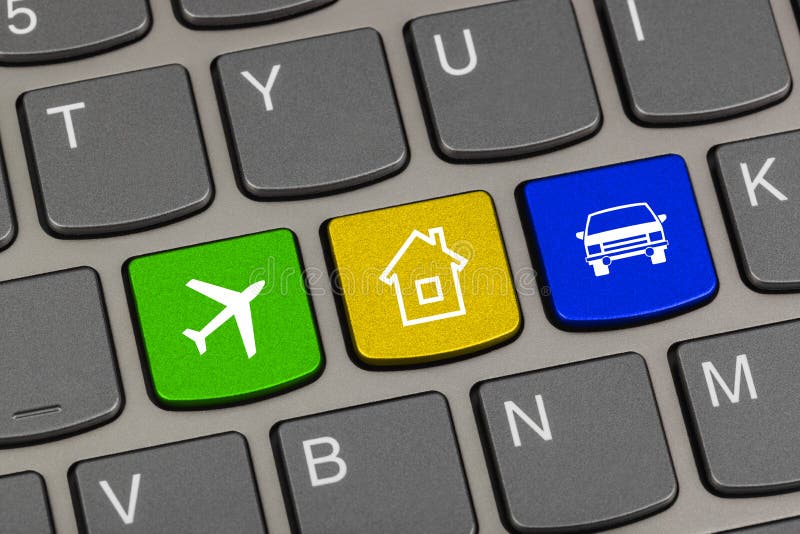 Travel Key Airplane Symbol Keyboard Laptop Computer Stock Photos - Free ...