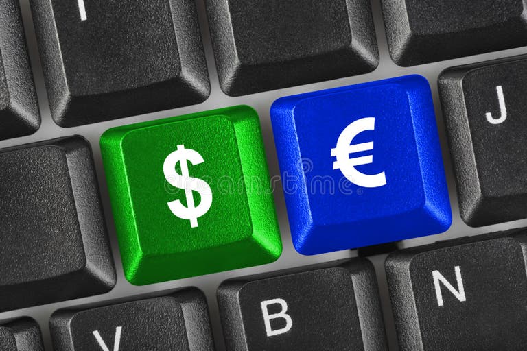 Computer Keyboard with Two Money Keys Stock Image - Image of control ...