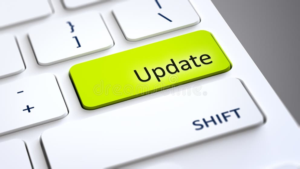 Computer keyboard update stock illustration. Illustration of idea ...