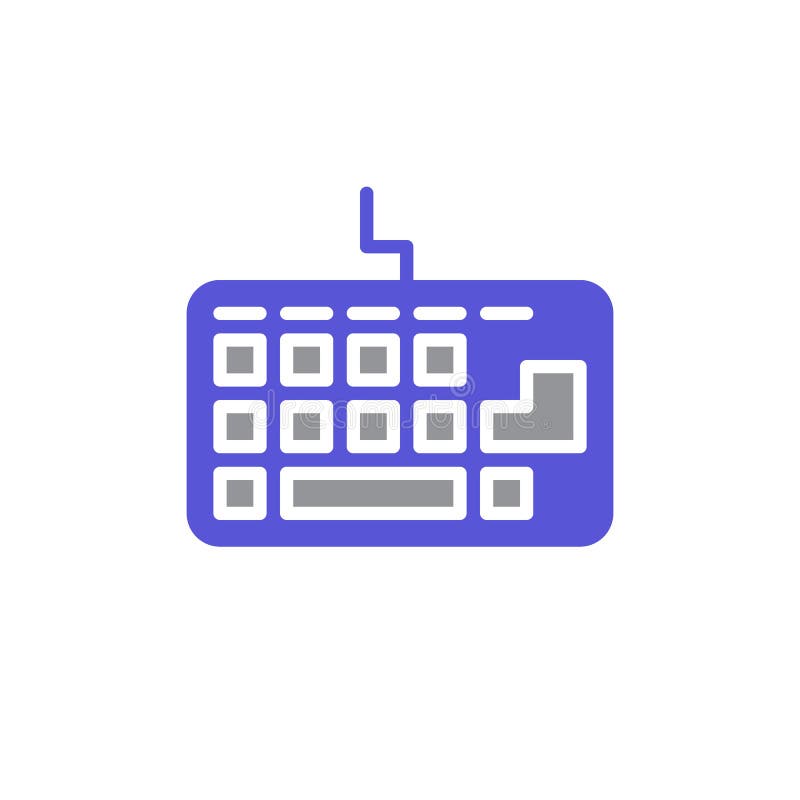 Computer Keyboard Vector Icon, Colorful Sign. Stock Vector ...