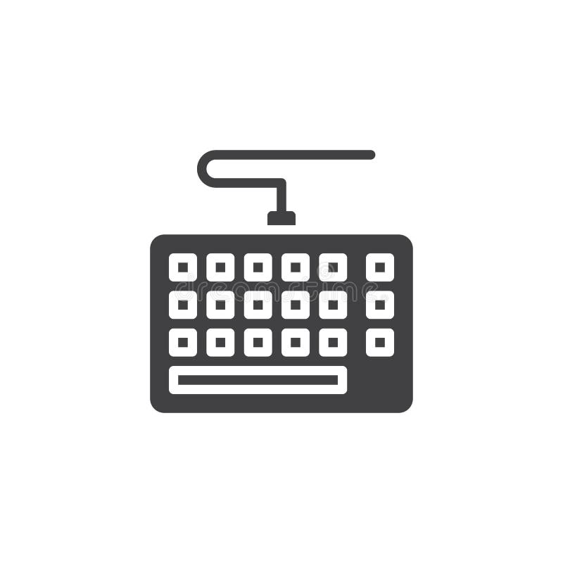Computer Keyboard Vector Icon Stock Vector - Illustration of desktop ...