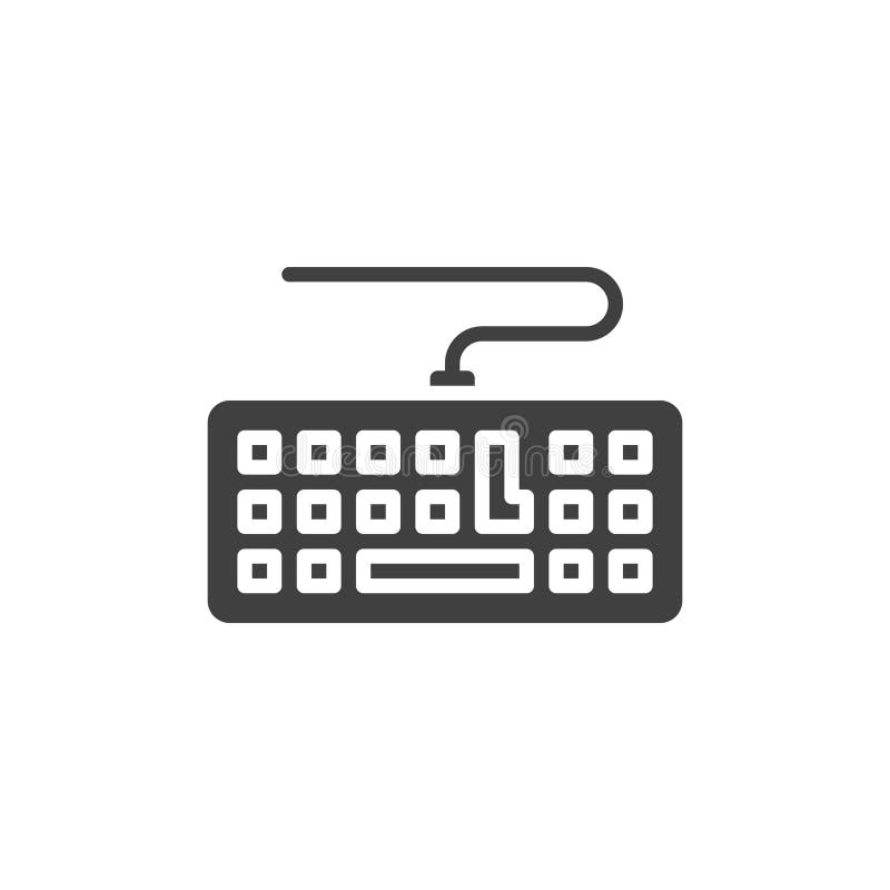 Computer Keyboard Vector Icon Stock Illustration - Illustration of ...