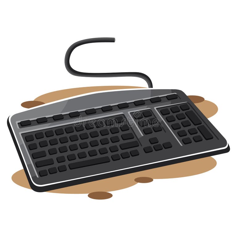 Computer Keyboard. Vector Illustration Decorative Design Stock Vector ...