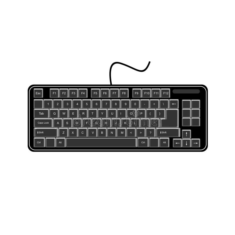 Computer Keyboard Illustration is Good for Clipart, Templates Etc Stock ...