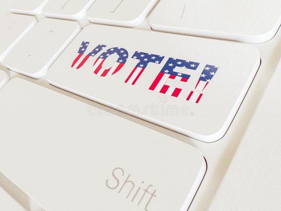 Computer Keyboard with Vote Word Imprinted on Enter Key Stock ...