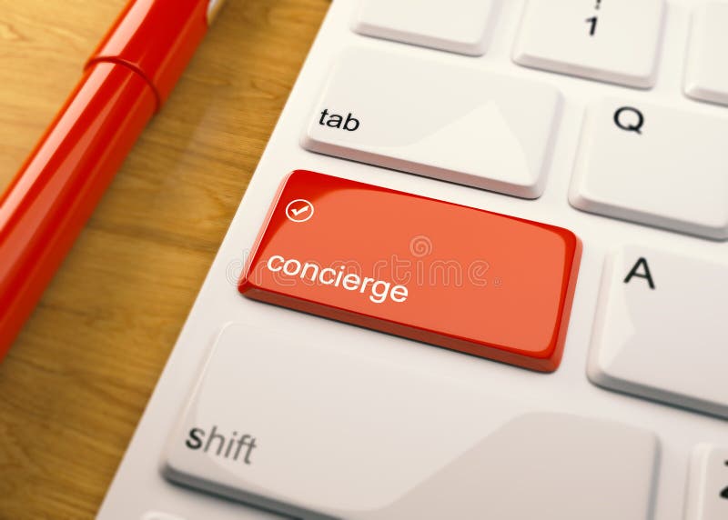 Keyboard on Wood Table 3d Render Stock Illustration - Illustration of ...