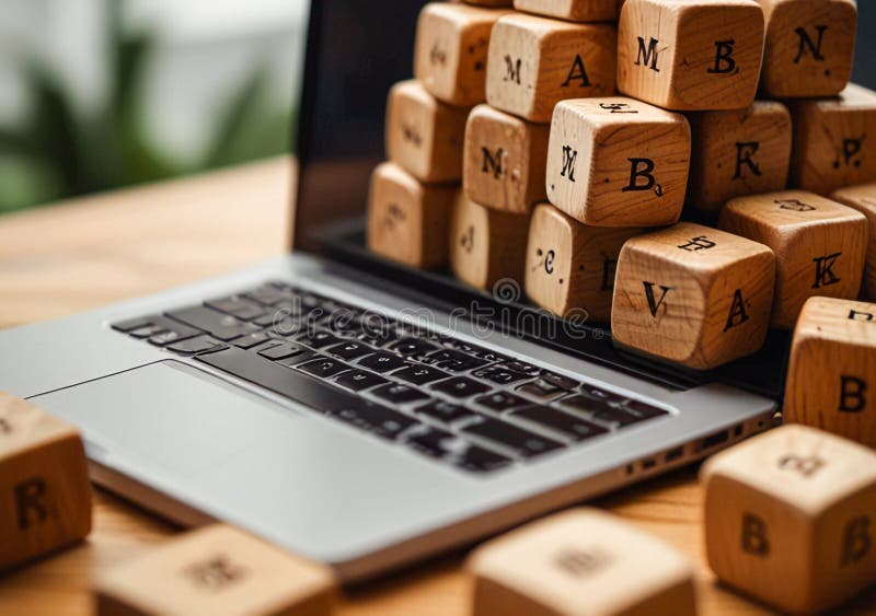 Computer Keyboard with Word Help Stock Illustration - Illustration of ...