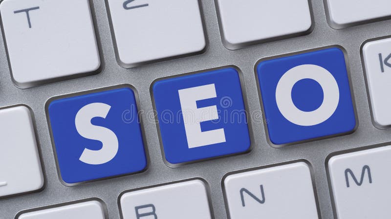 A Computer Keyboard with the Word SEO Stock Illustration - Illustration ...