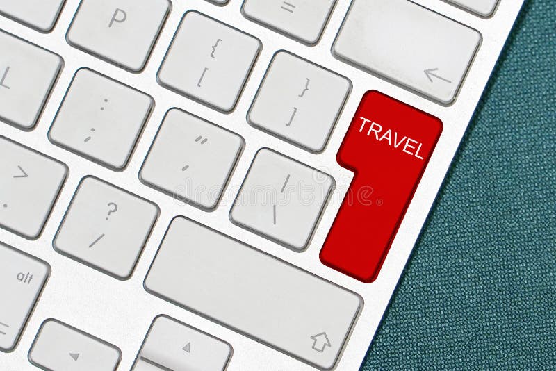 Computer Keyboard with Word Travel Stock Image - Image of holiday, last ...