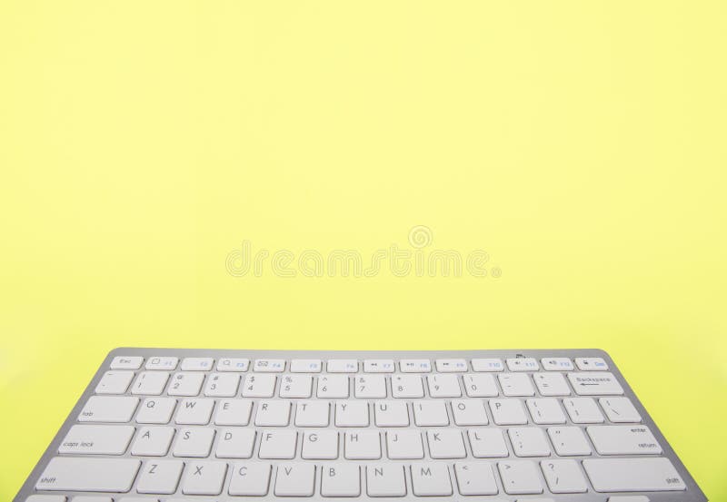 Computer Keyboard on Dark Blue Background Stock Image - Image of ...
